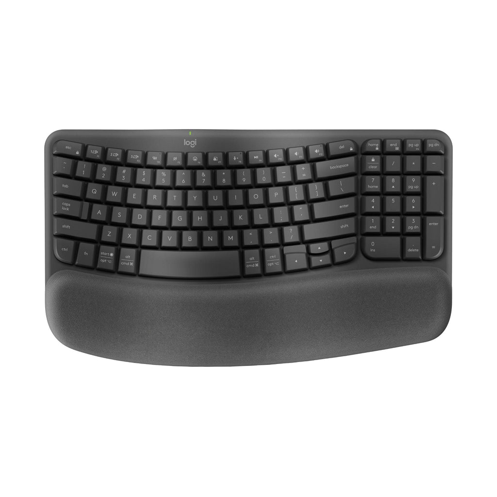 Logitech Wave Keys Wireless Ergonomic Keyboard (Graphite) - JB Hi-Fi