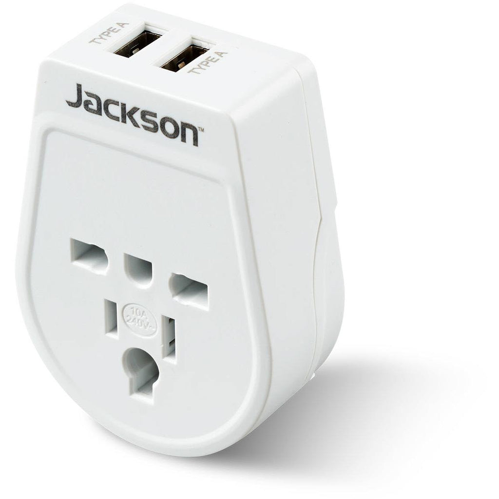 Jackson Inbound Travel Adapter with USB-A UK & USA Slim - JB Hi-Fi