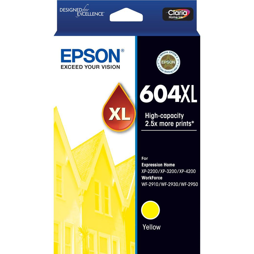 Epson 604XL High Capacity Ink Cartridge (Yellow) - JB Hi-Fi