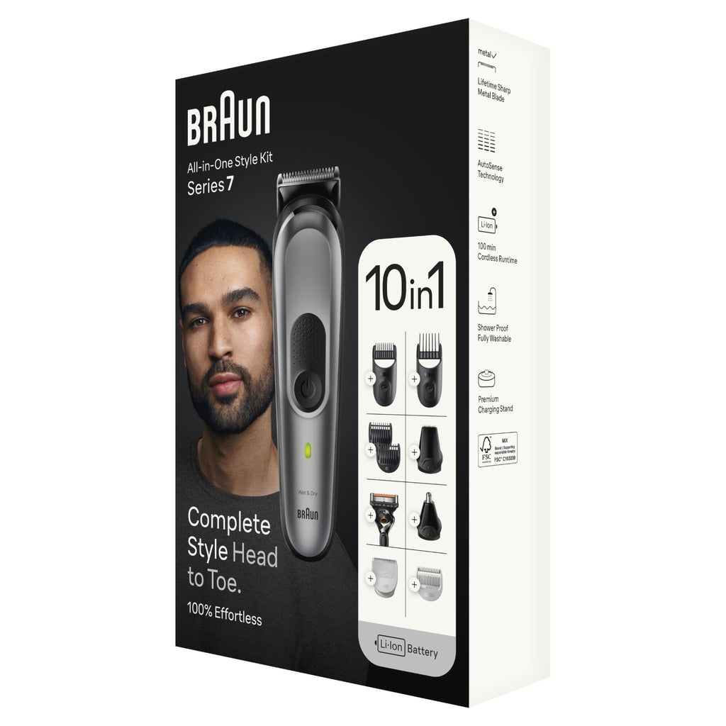 Braun MGK7420 Series 7 10-in-1 Style Multi-Grooming Kit (Grey) - JB Hi-Fi