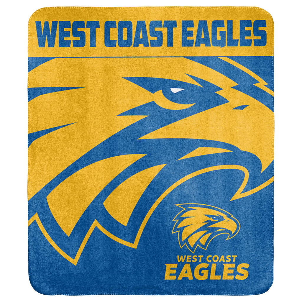 AFL - West Coast Eagles - Polar Fleece Throw Rug - JB Hi-Fi