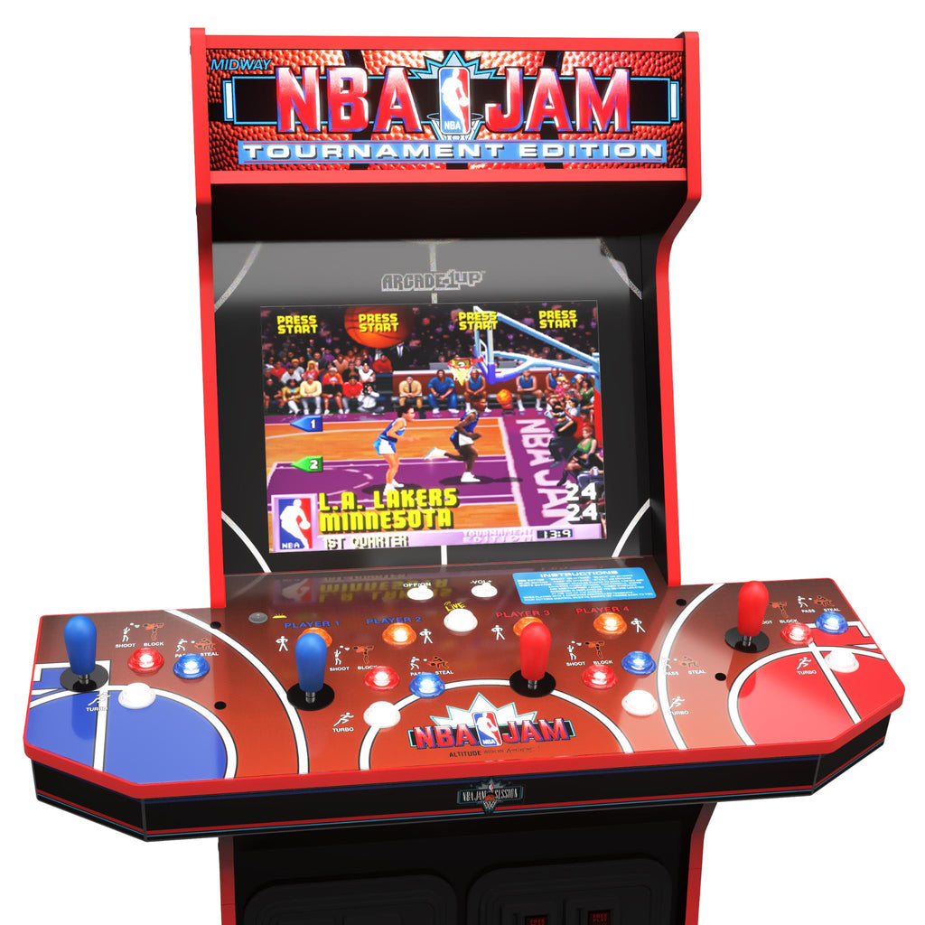 Arcade1Up NBA Jam 30th Anniversary Deluxe Arcade Machine 3 Games in 1 ...