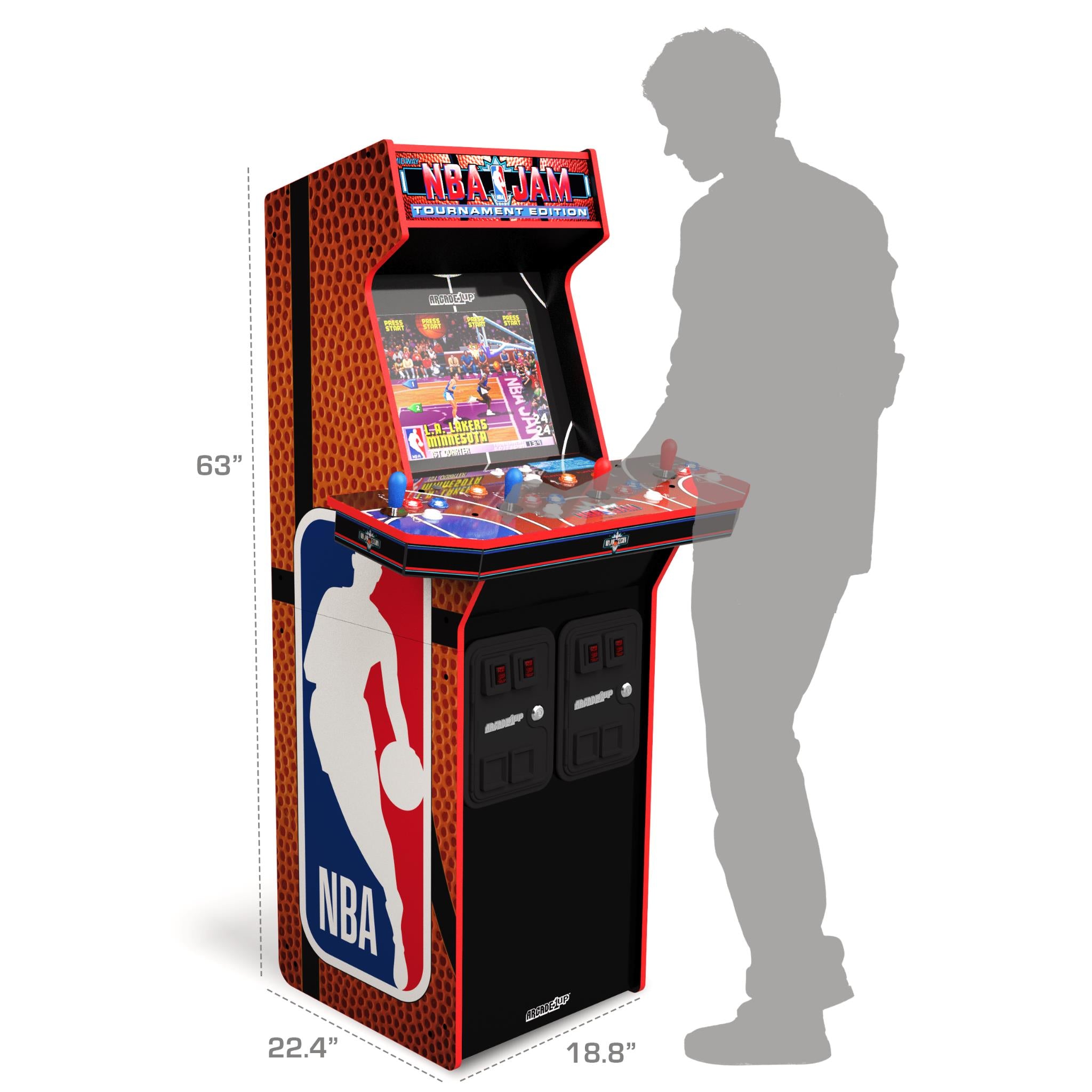 Arcade1Up NBA Jam 30th Anniversary Deluxe Arcade Machine 3 Games in 1 ...