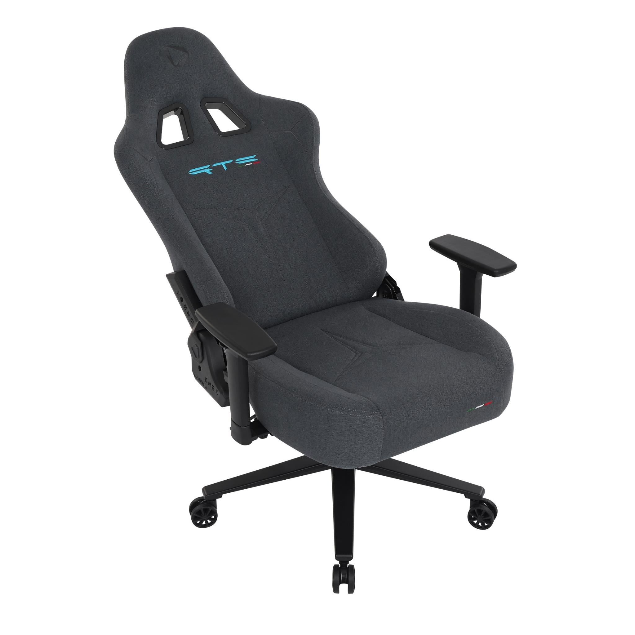 ONEX RTC Embrace Large Fabric Gaming Chair (Graphite) - JB Hi-Fi