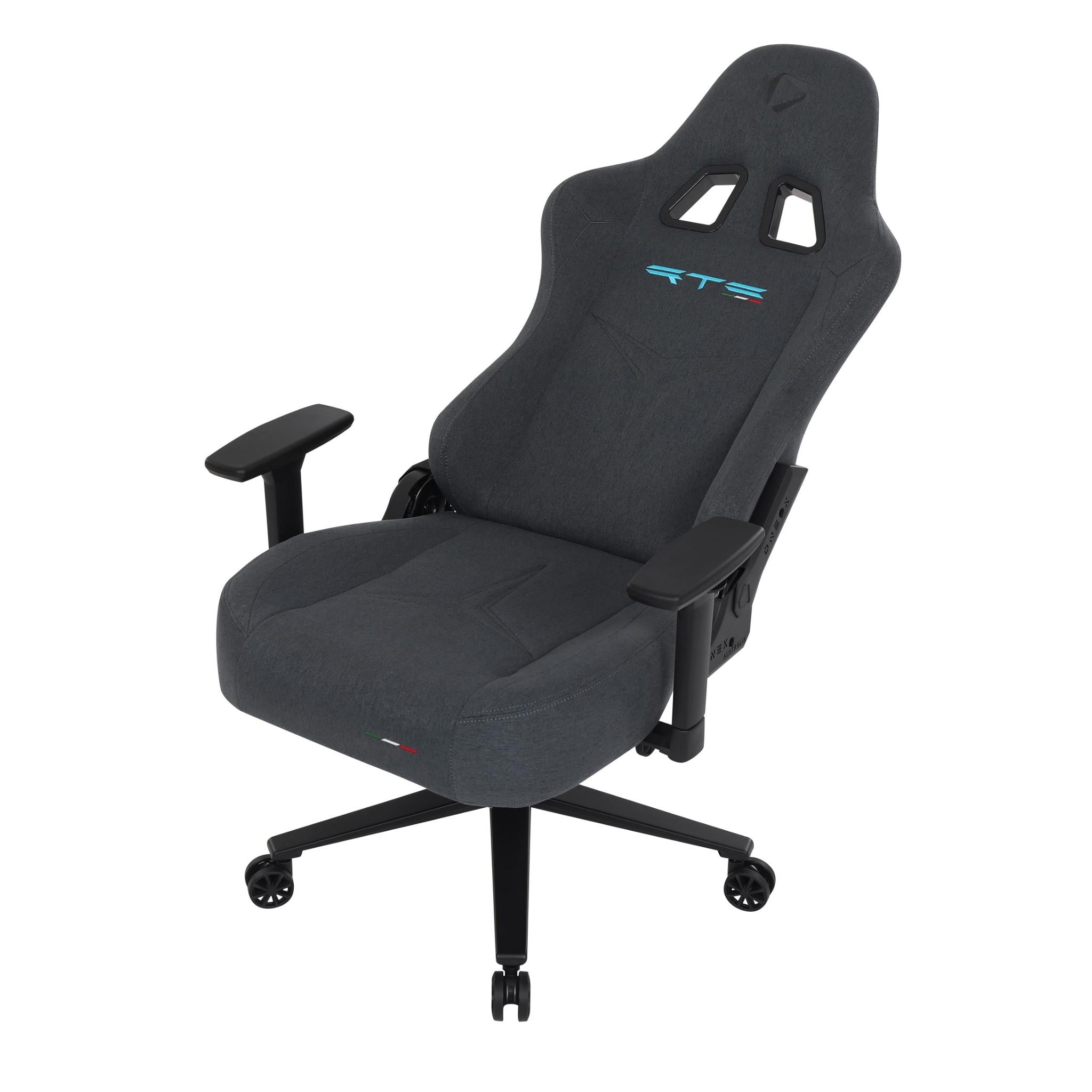 ONEX RTC Embrace Large Fabric Gaming Chair (Graphite) - JB Hi-Fi