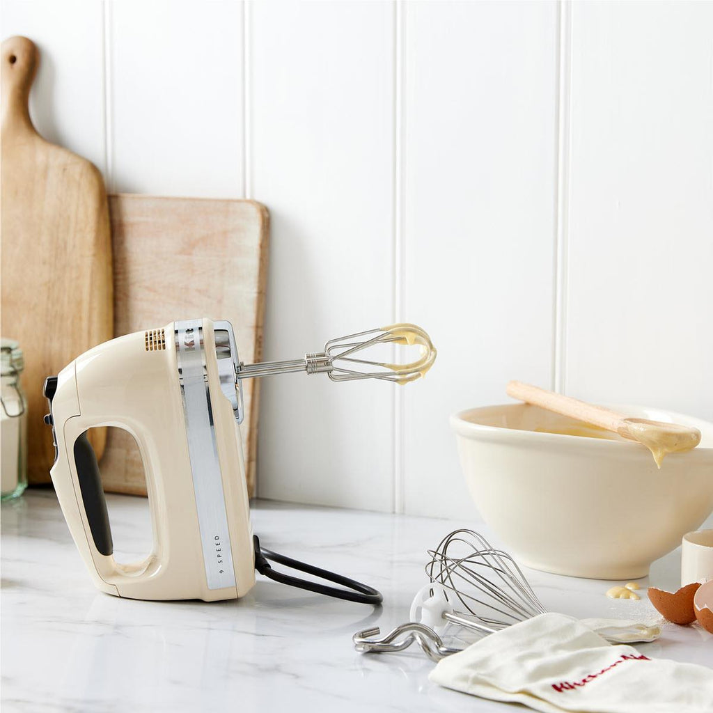 KitchenAid Artisan 9 Speed Hand Mixer (Almond Cream) - JB Hi-Fi