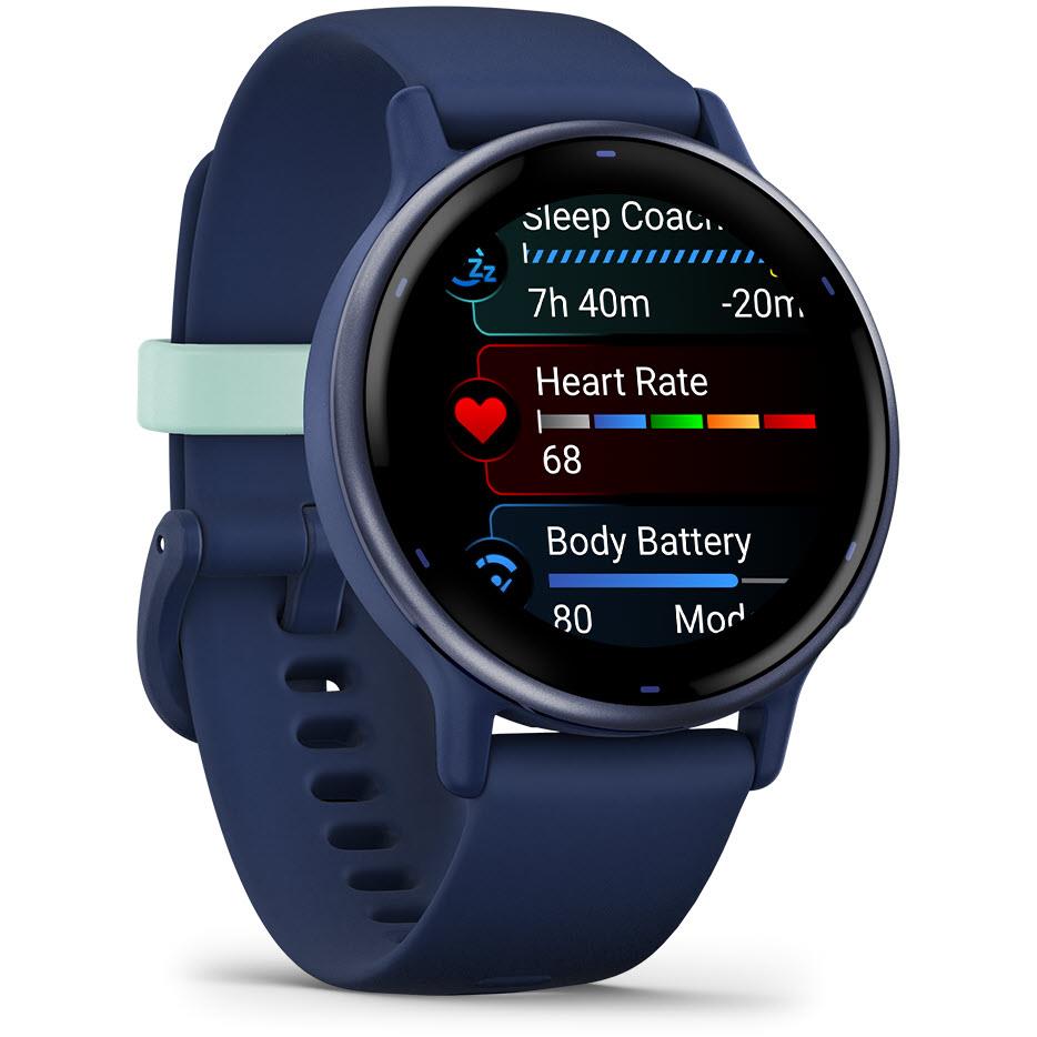 Garmin VivoActive 5 Smart Watch (Blue/Blue Metallic) - JB Hi-Fi