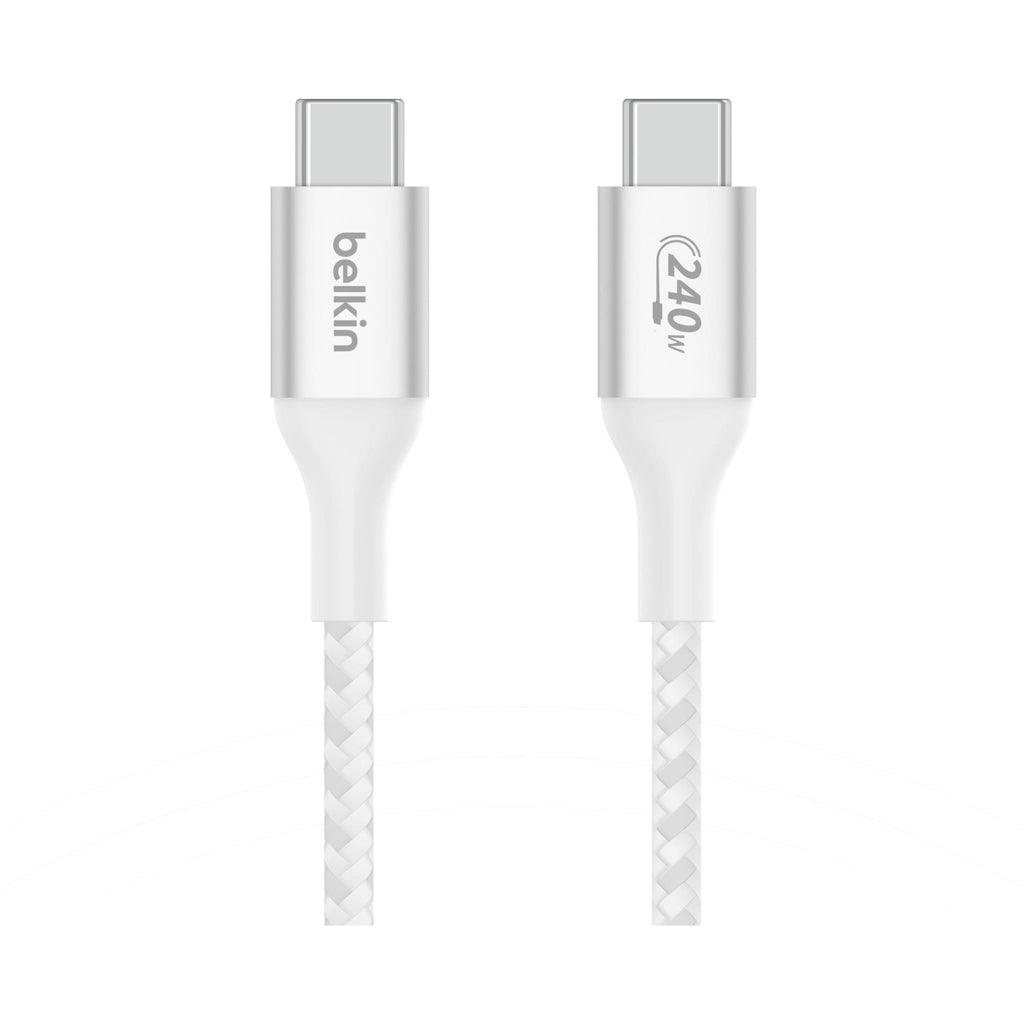 Belkin BoostCharge 240W USB-C Cable 2m (White) - JB Hi-Fi