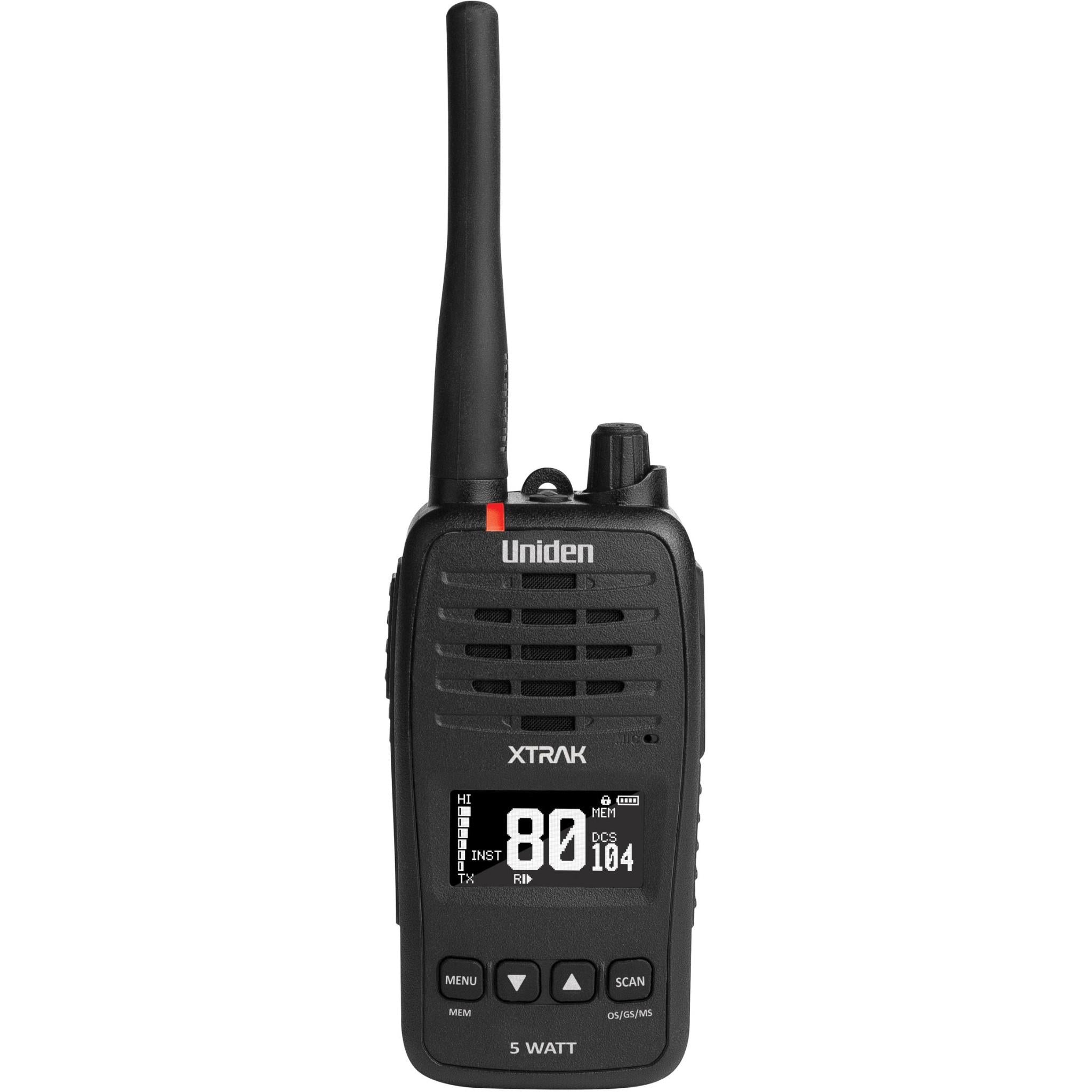 Uniden XTRAK50-2TP 5 Watt UHF Waterproof Handheld Radio Tradies Pack ...