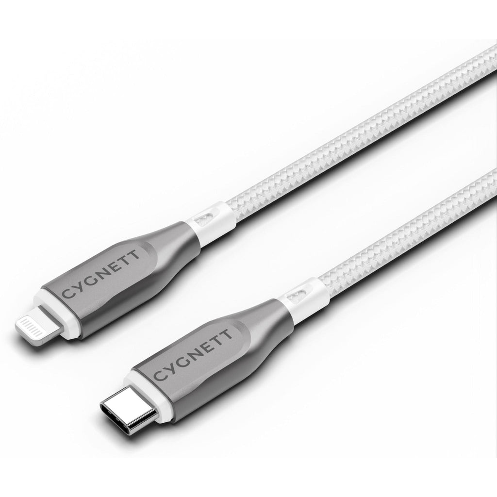 Cygnett Armoured Lightning to USB-C Cable 1M (White) - JB Hi-Fi