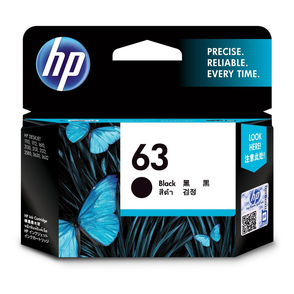 HP 63 Original Ink Cartridge (Black) - JB Hi-Fi